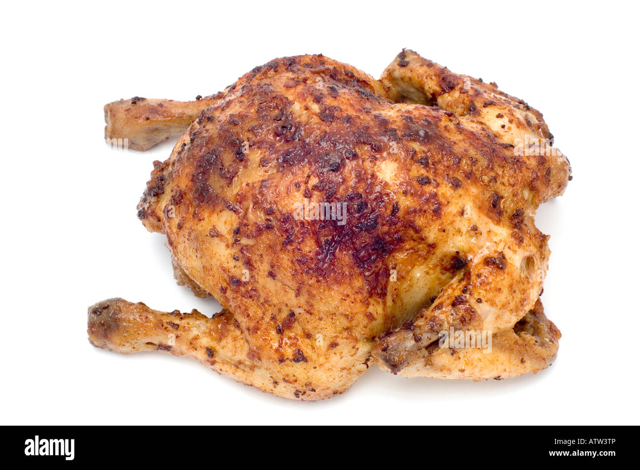 object on white food roasting chicken Stock Photo - Alamy