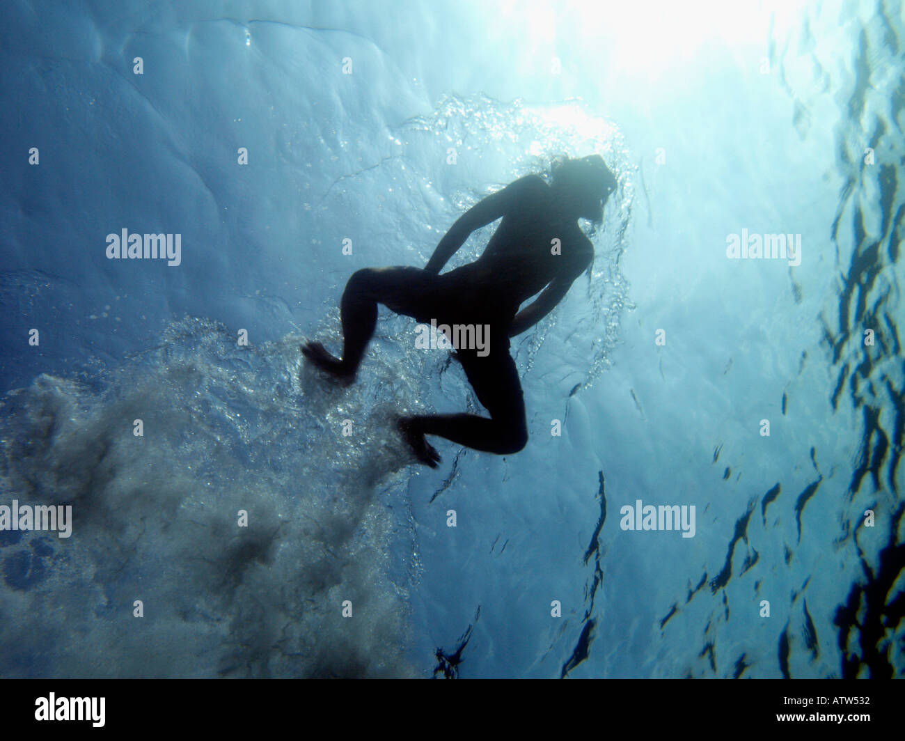 Swimming in the sea Stock Photo - Alamy