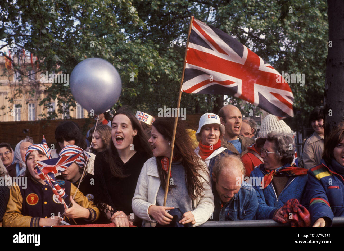 London, England 1977. Queen Elizabeth II Silver Jubilee celebrations ...