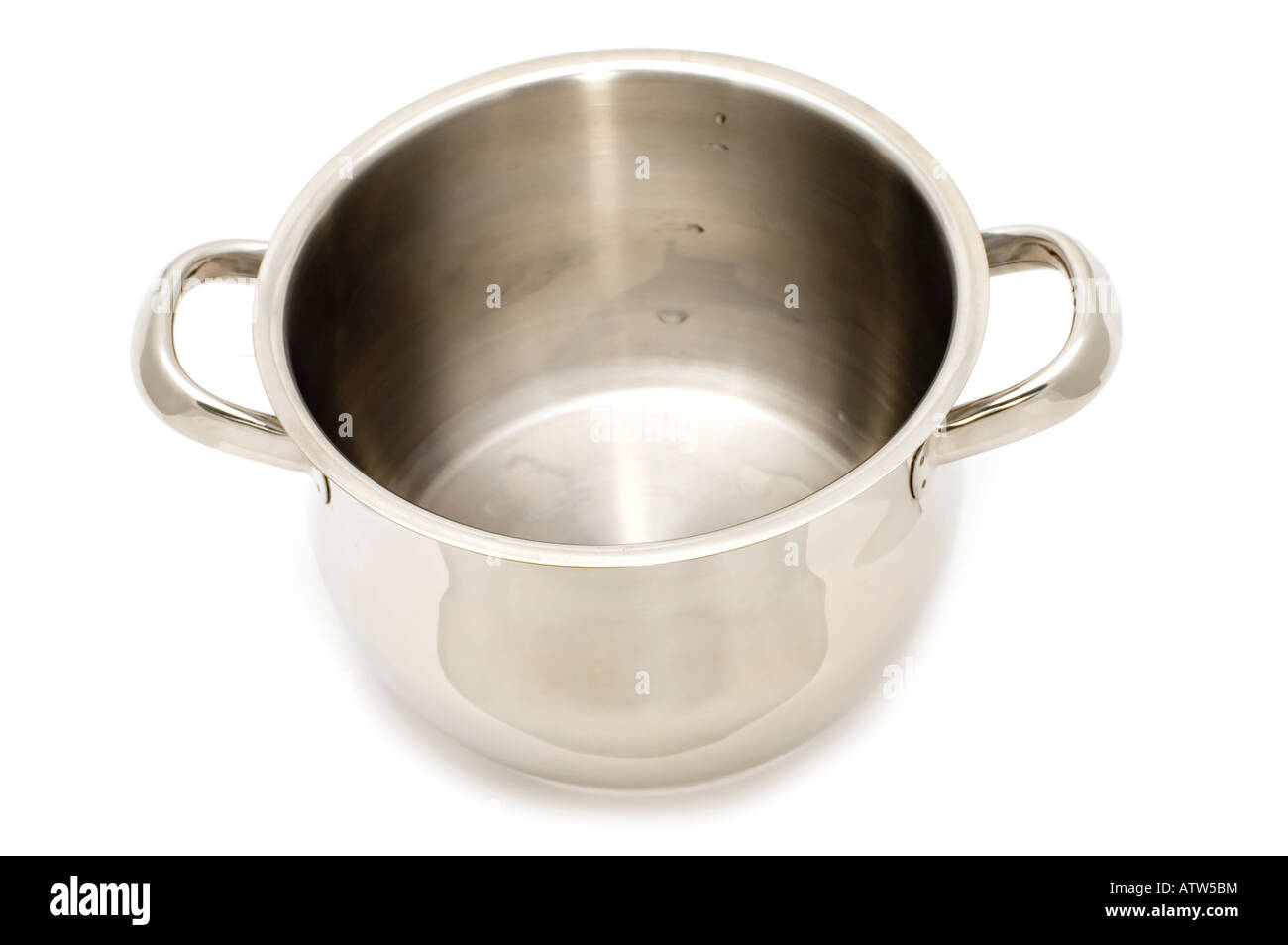 object on white kitchen utensil metal cooking pot Stock Photo - Alamy