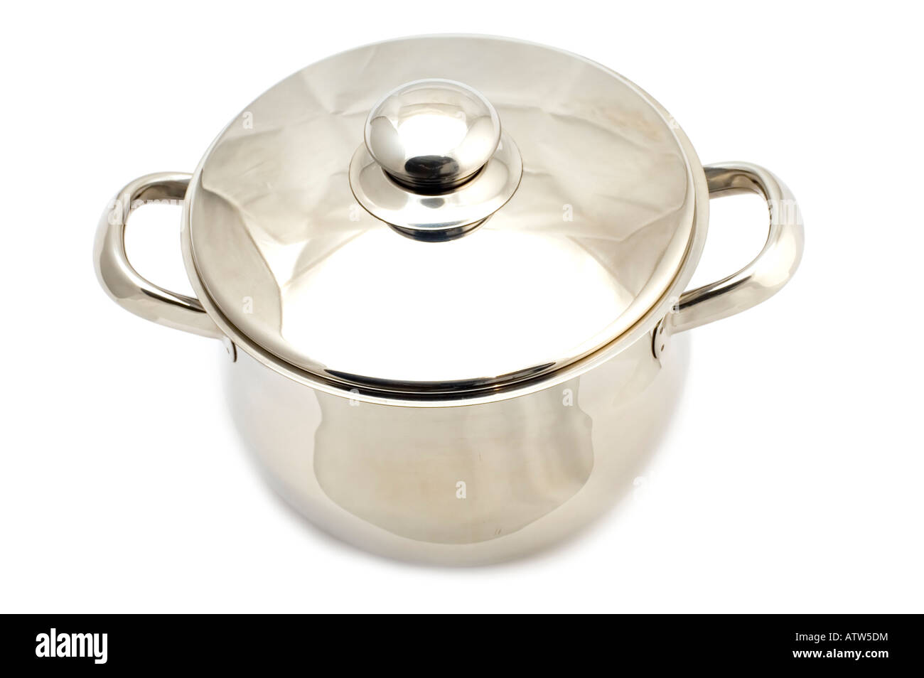 object on white kitchen utensil metal cooking pot Stock Photo - Alamy