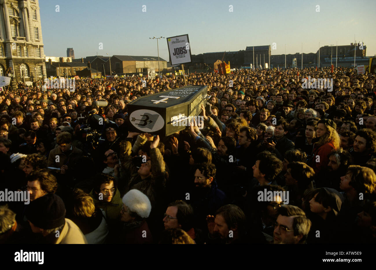 Liverpool 1980s protest hi-res stock photography and images - Alamy