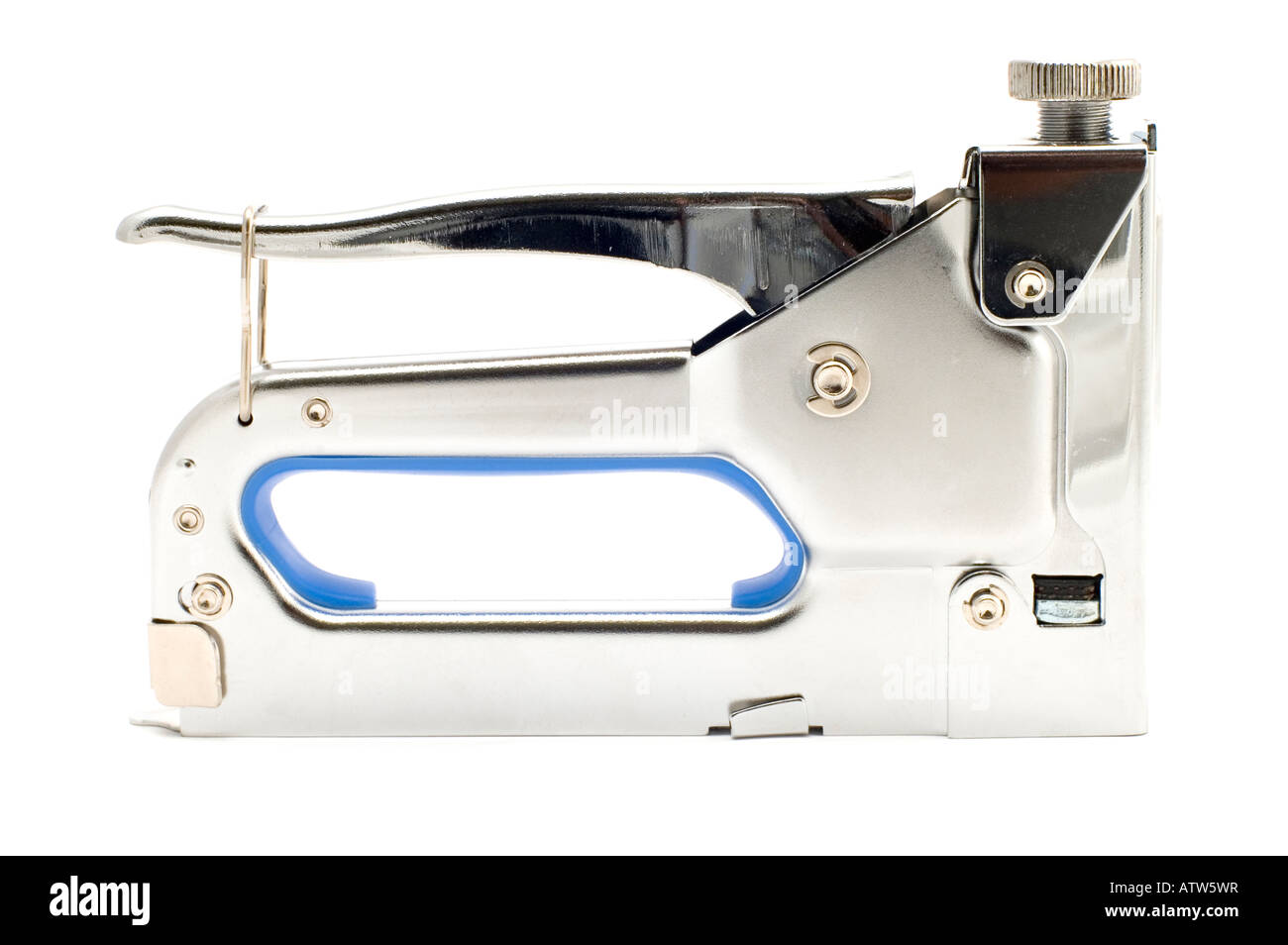 object on white tool furniture stapler Stock Photo - Alamy