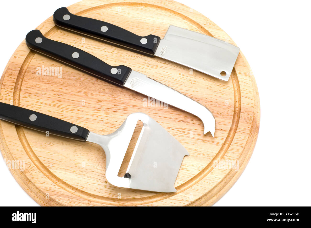 object on white kitchen utensil kitchen knife for cheese Stock Photo ...
