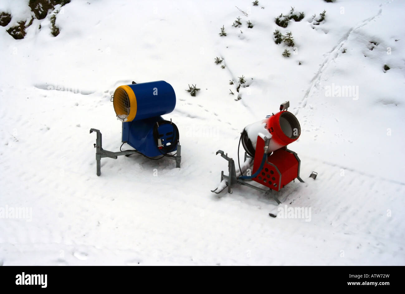 Artificial snow making machines hi-res stock photography and images - Alamy