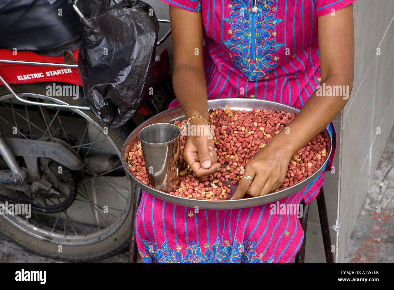 Local Girl Sorting Beans, Port Louis Market, Port Louis, Mauritius ...