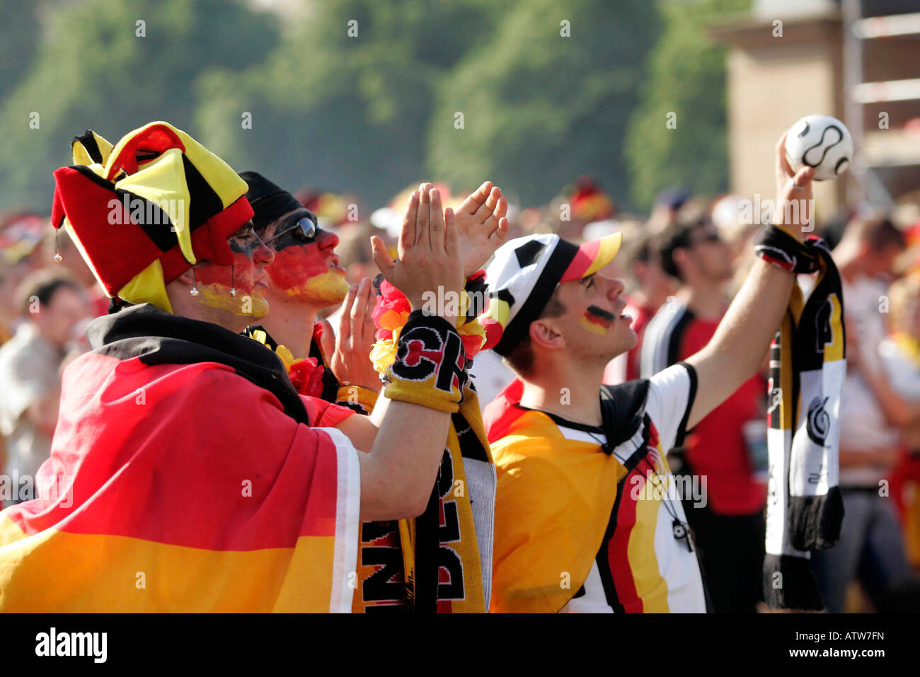 german soccer fans celebrating the world cup 2006 Stock Photo - Alamy