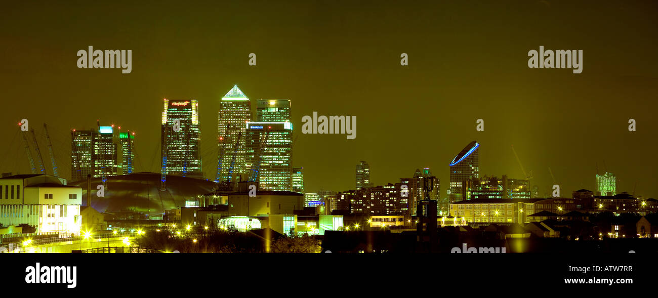 Docklands at Night Stock Photo - Alamy