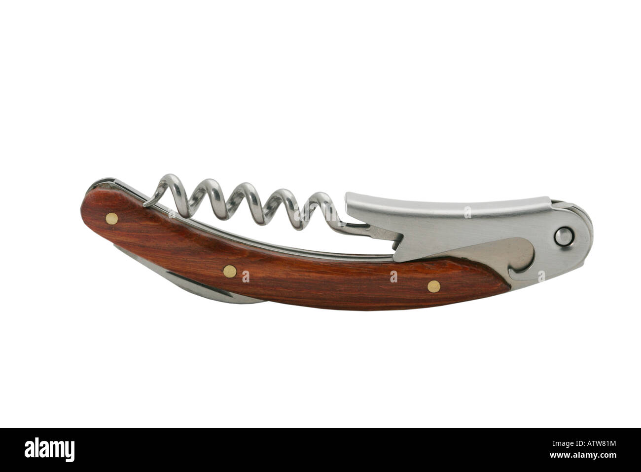 Pocket knife sharp tool blade corkscrew DIY metal steel plastic chrome ...