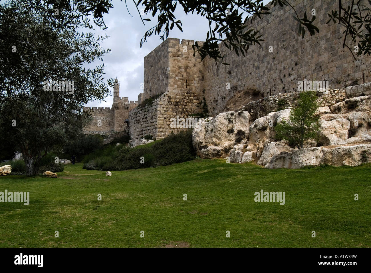 Walls of Jerusalem,tower of David Stock Photo - Alamy