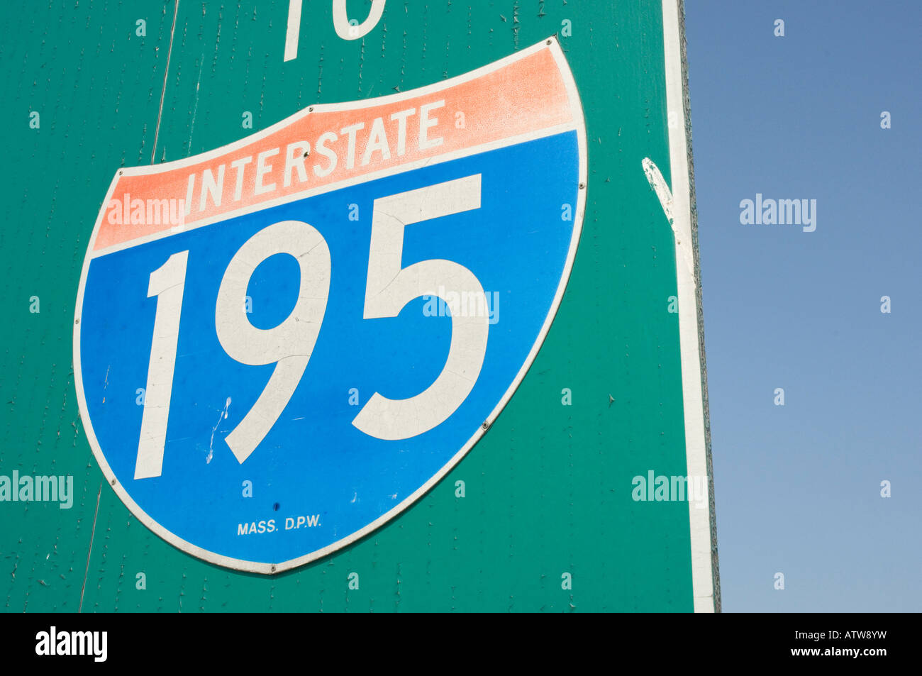 Sign for Interstate 195 in New Bedford Massachusetts USA Stock Photo ...