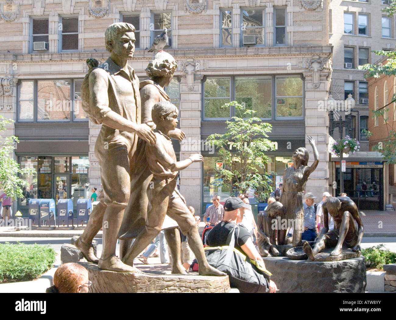 The Irish Potato Famine memorial in Boston Masschusetts Stock Photo - Alamy
