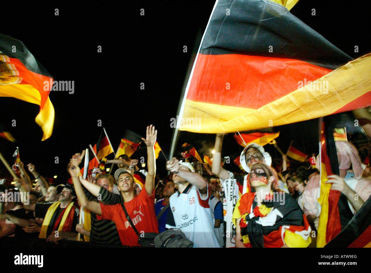 german soccer fans celebrating the world cup 2006 Stock Photo - Alamy