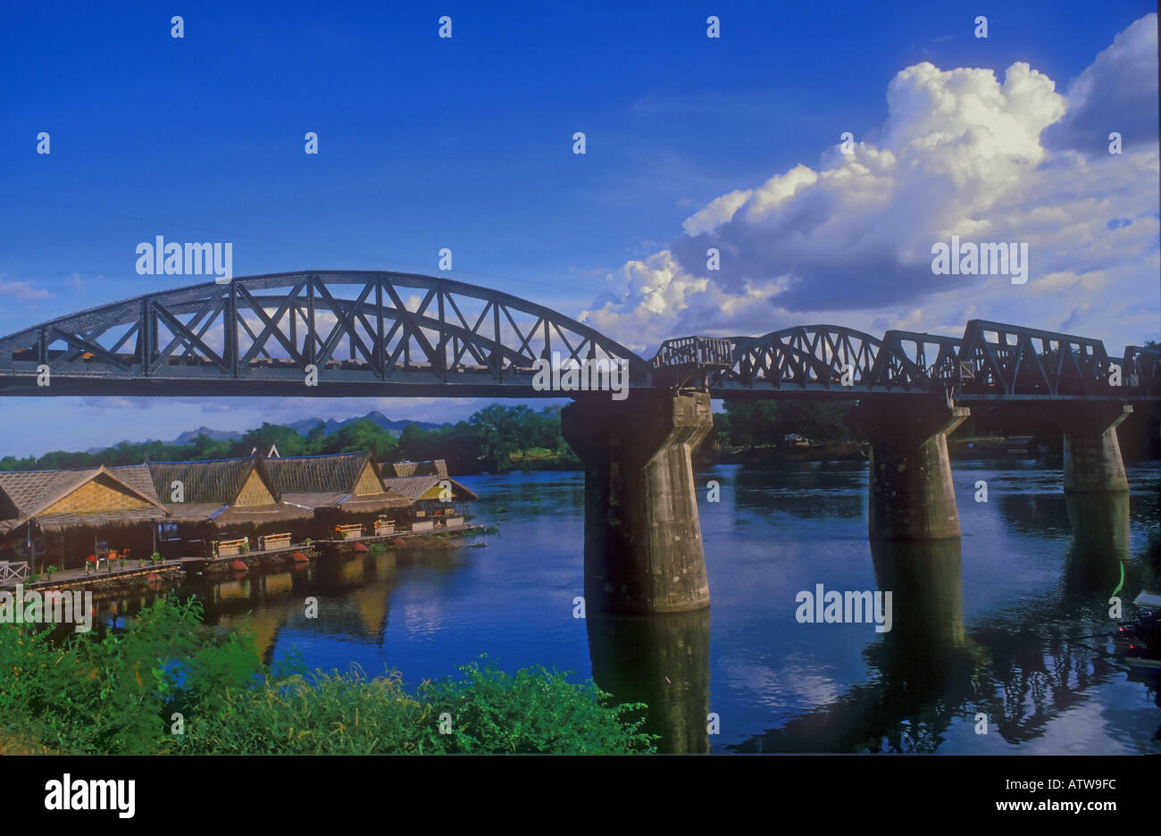 The infamous Bridge over the River Kwai at Kanchenaburi in Central ...