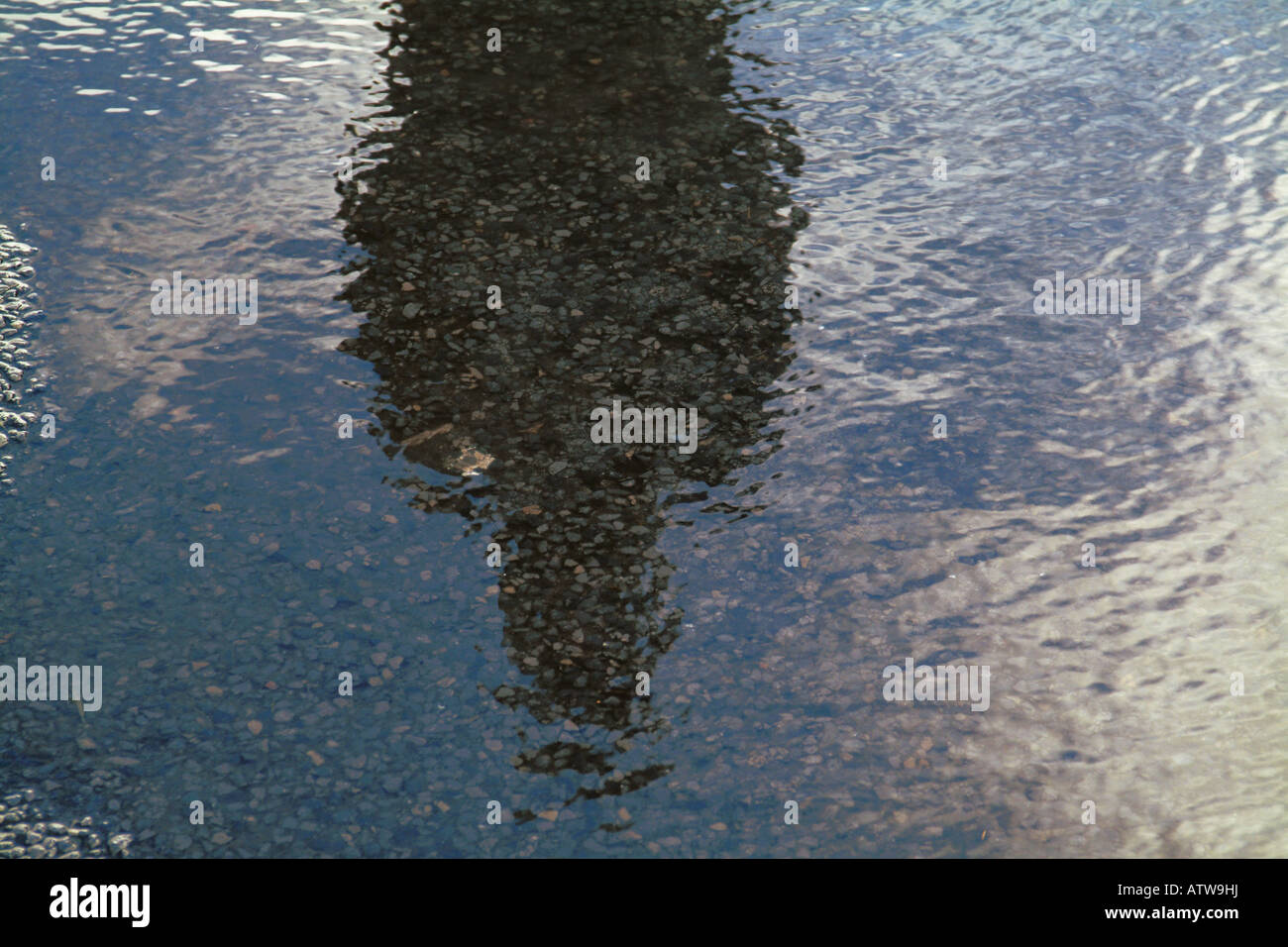 Reflection in Puddle Stock Photo - Alamy