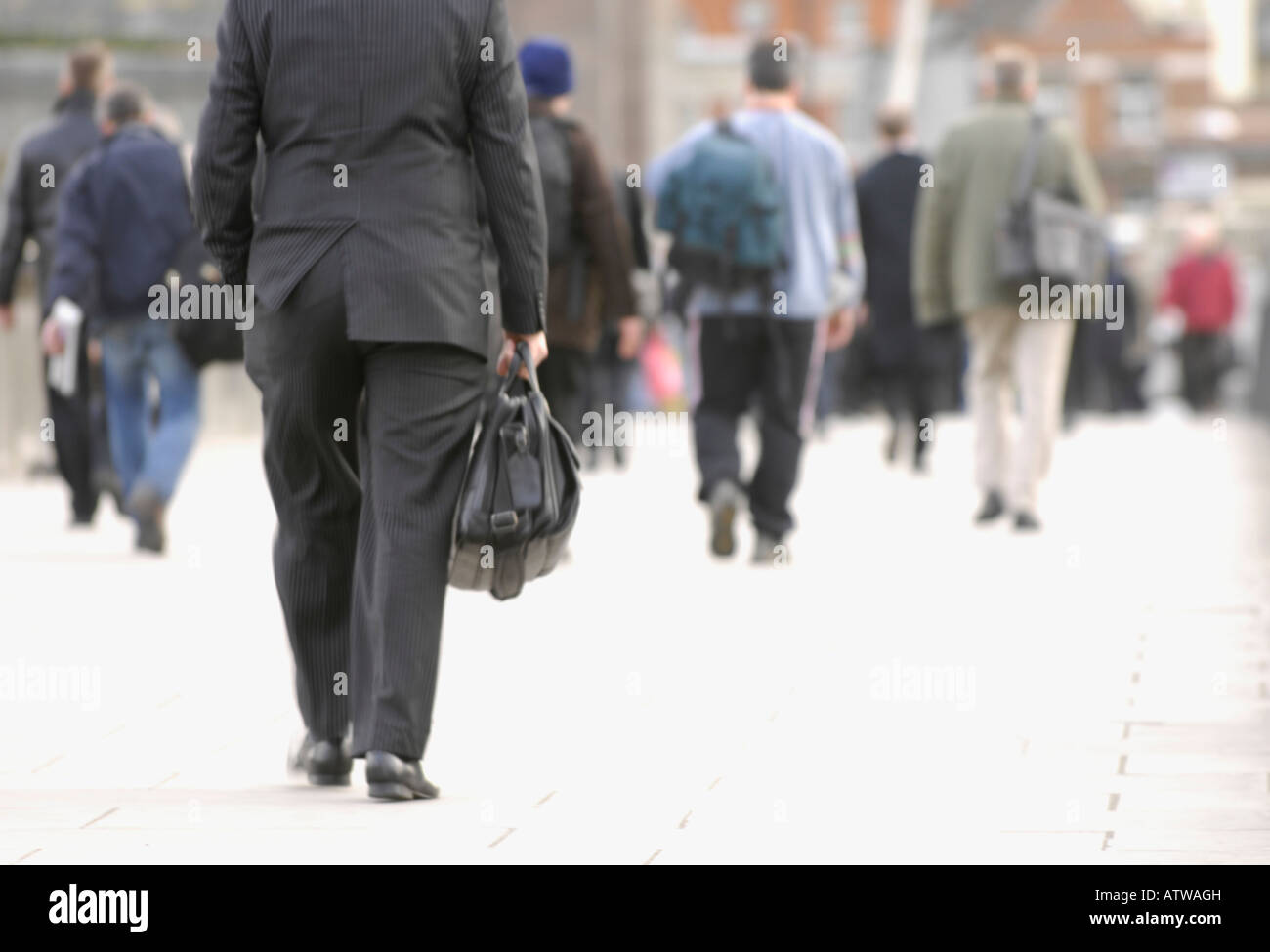 Walking walk rush commuter commute commuting people business work ...