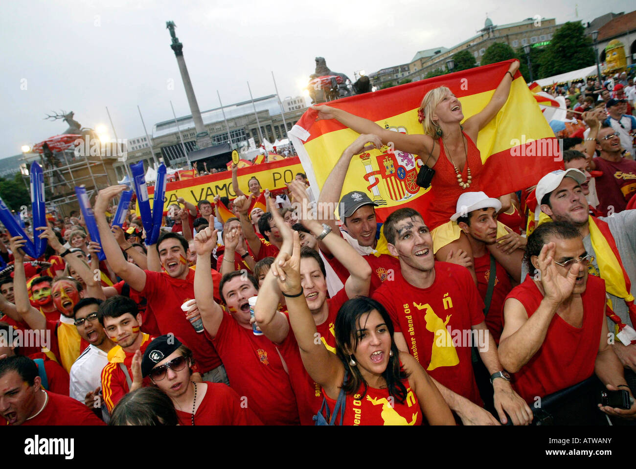 Spanish Soccer Fans Cheer Team High Resolution Stock Photography and ...