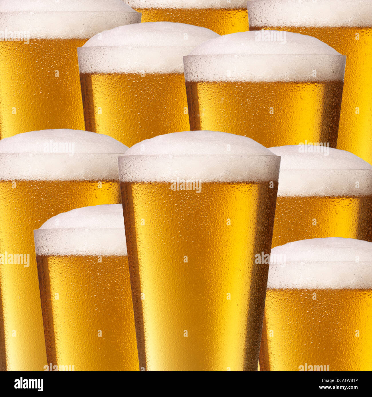 TEN BEER GLASSES Stock Photo - Alamy