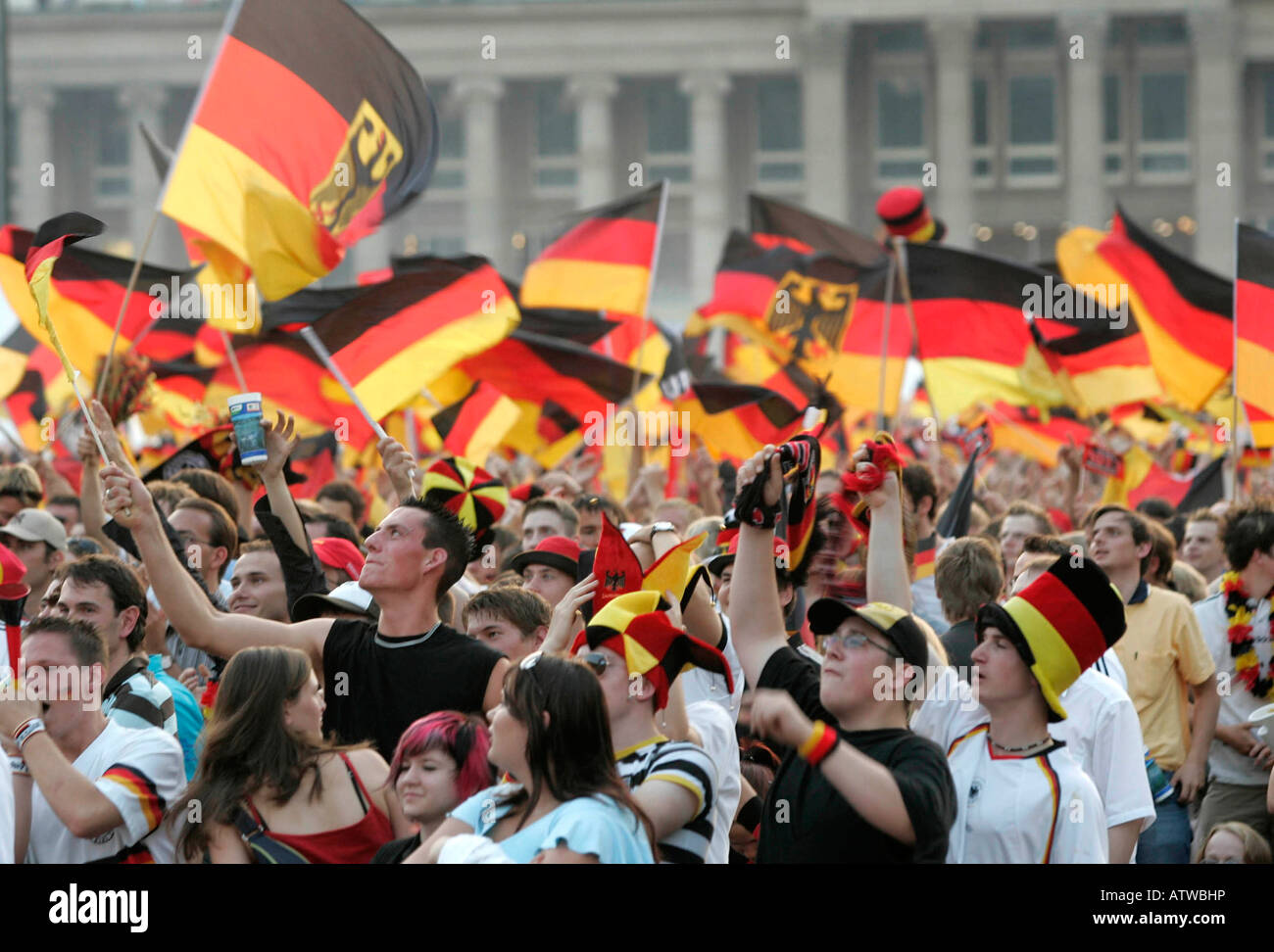german soccer fans celebrating the world cup 2006 Stock Photo - Alamy