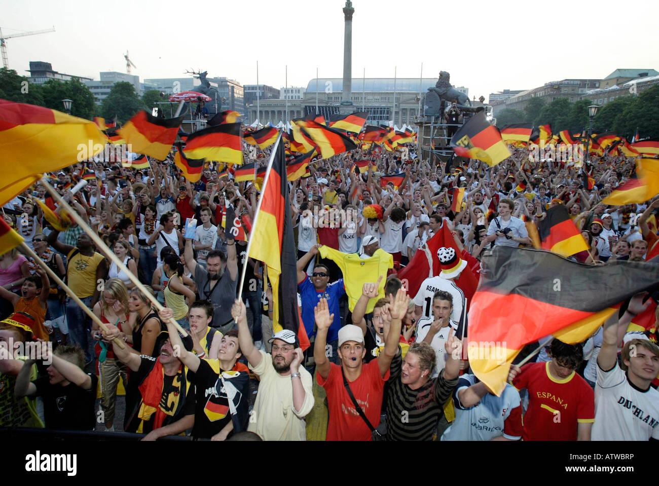 german soccer fans celebrating the world cup 2006 Stock Photo - Alamy