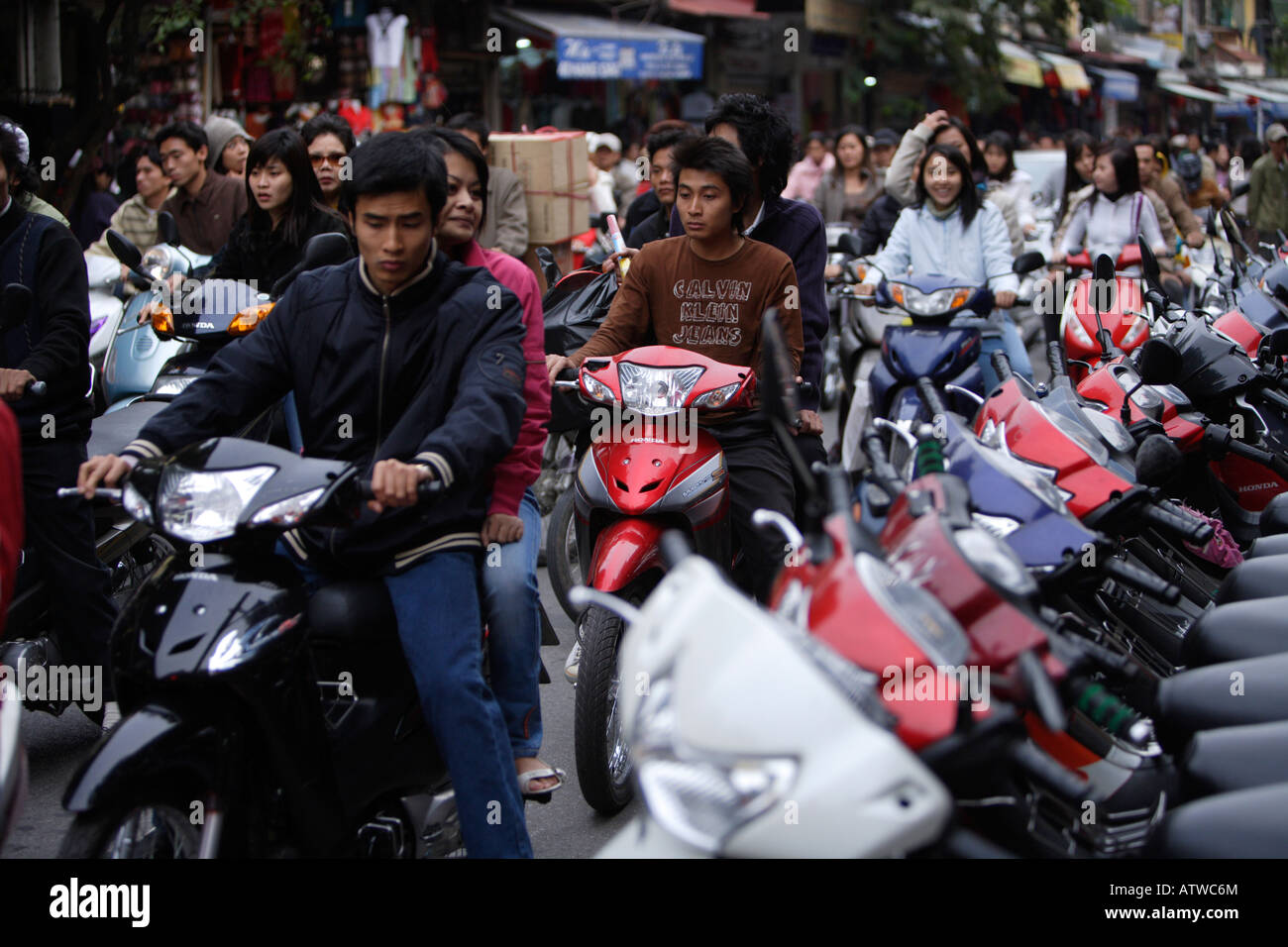 Traffic Congestion Jam Hanoi North Vietnam Stock Photo - Alamy