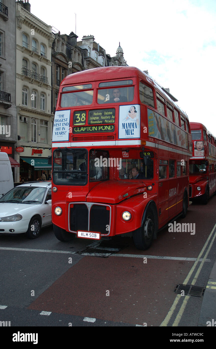 London Routemaster Bus Number 38 Piccadilly Stock Photo - Alamy
