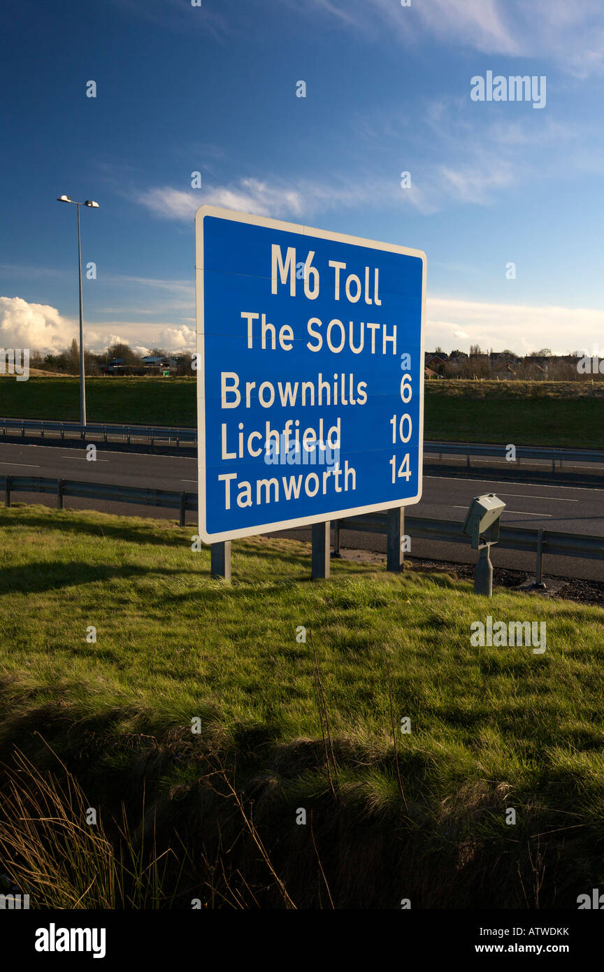 M6 Toll Road Sign Norton Canes Cannock Staffordshire England UK Stock ...