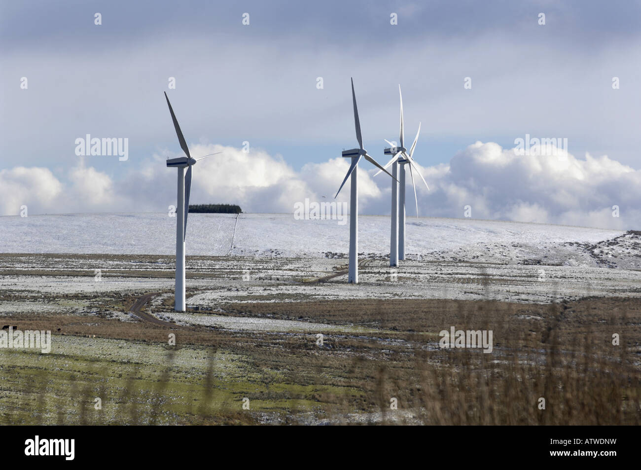 Windfarm green energy production Wind turbines Scottish borders ...