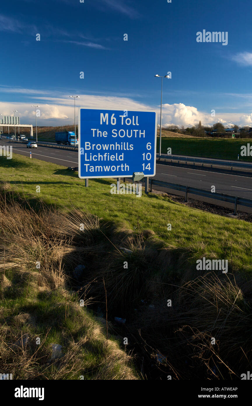 M6 Toll Road Sign Norton Canes Cannock Staffordshire England UK Stock ...