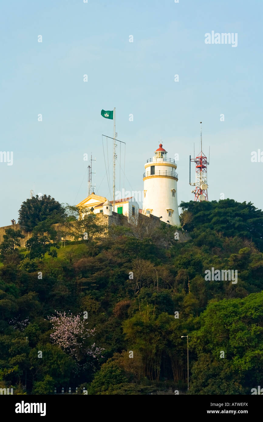 Monte Da Guia Guia Lighthouse Old City of Macau China Stock Photo - Alamy