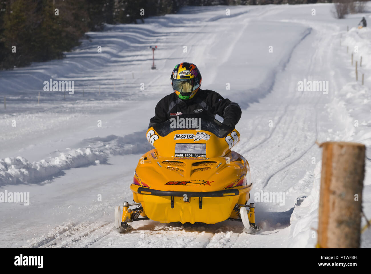 Snowmobile Drag Racing in the region of Charlevoix, Quebec, Canada ...