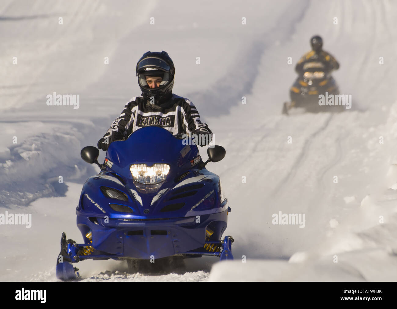 Snowmobile Drag Racing in the region of Charlevoix, Quebec, Canada ...