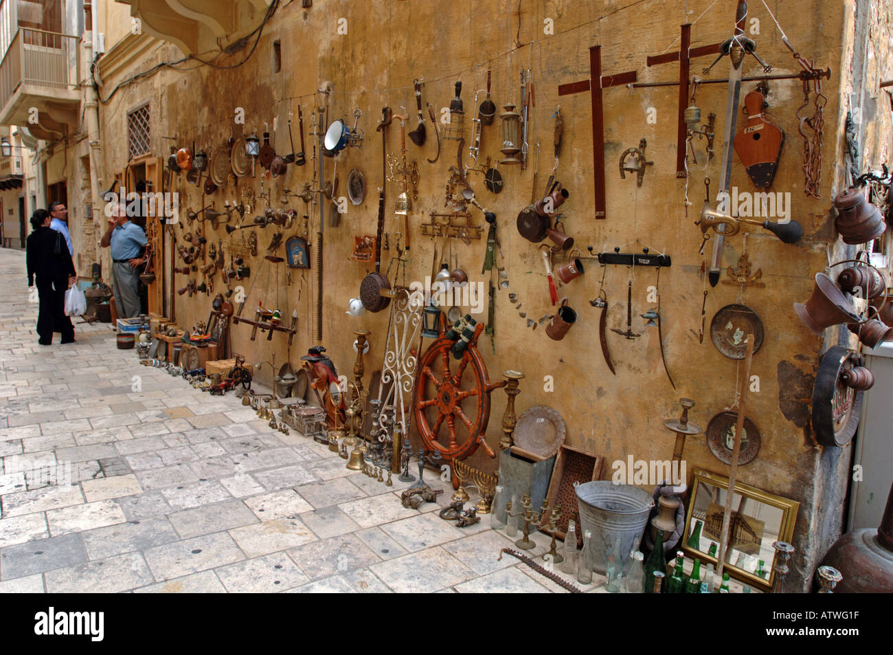 Antique shop Victoria Gozo The Island of Malta Stock Photo - Alamy