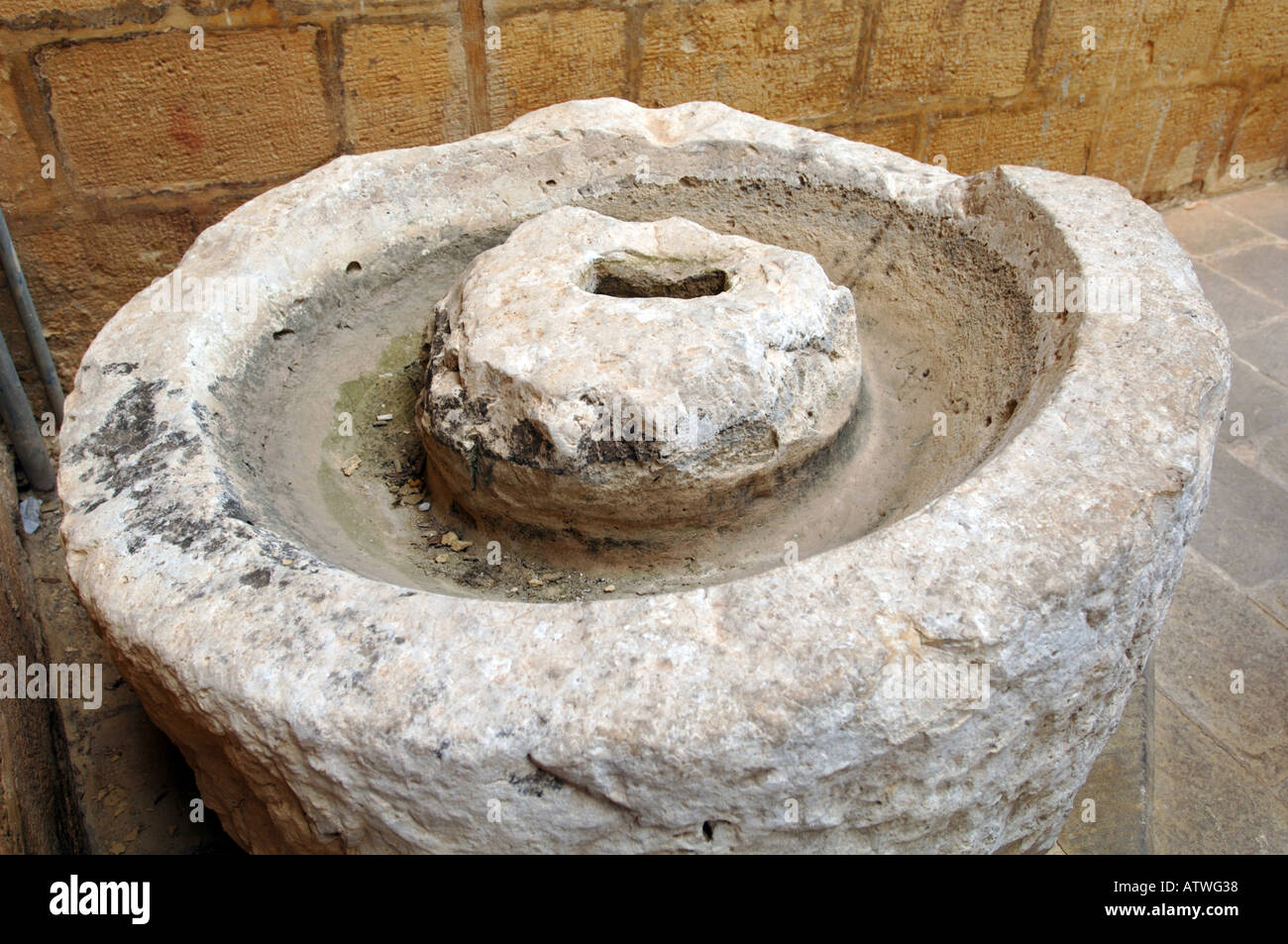 Roman olive press The Citadel Victoria Gozo The Island of Malta Stock ...