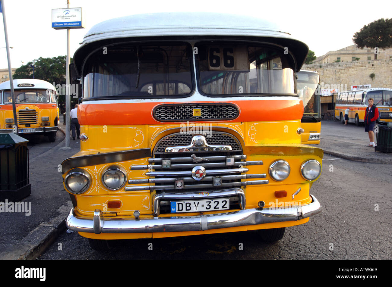 The old style buses that are the main transport The Island of Malta ...