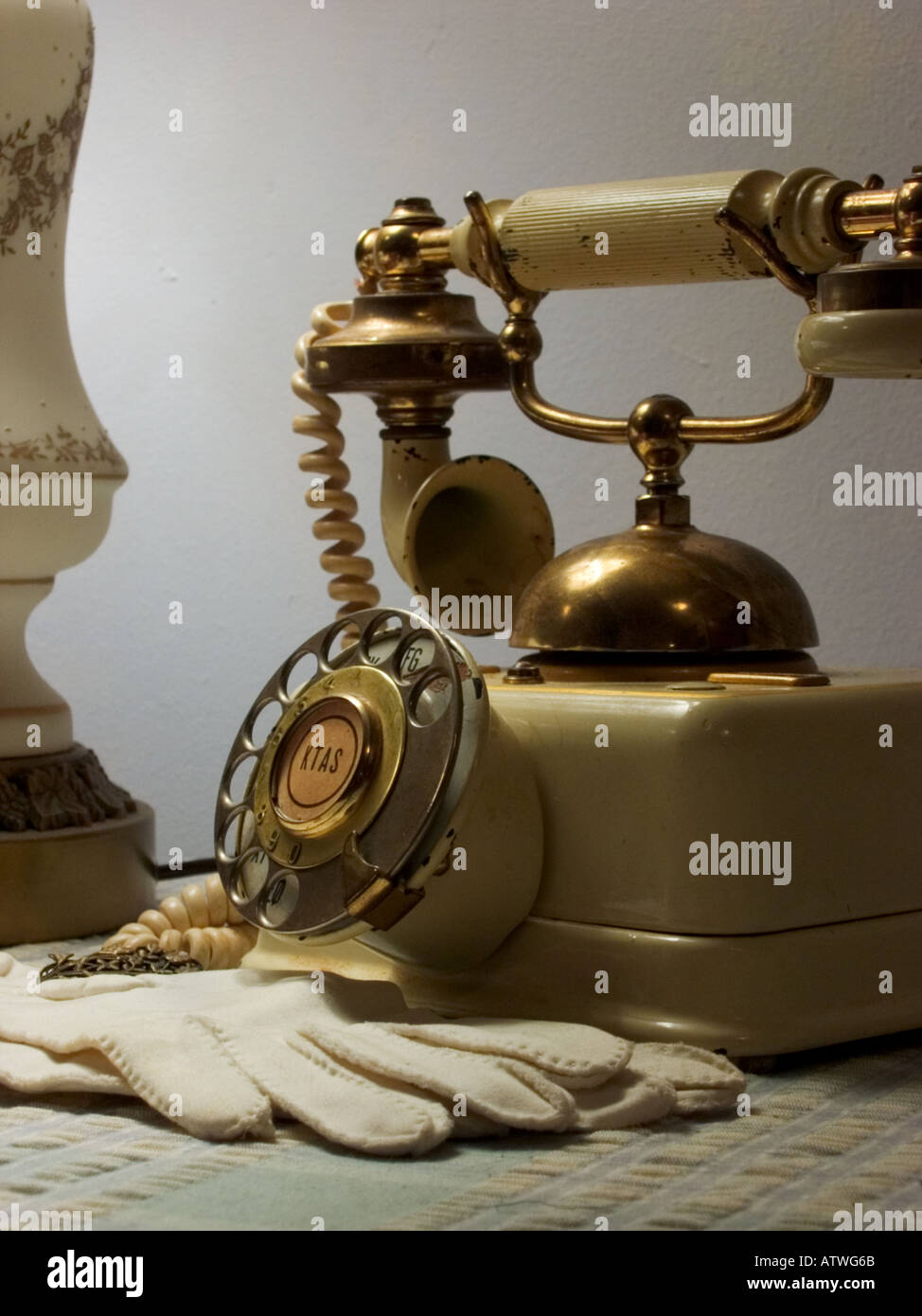 still life with vintage phone Stock Photo - Alamy