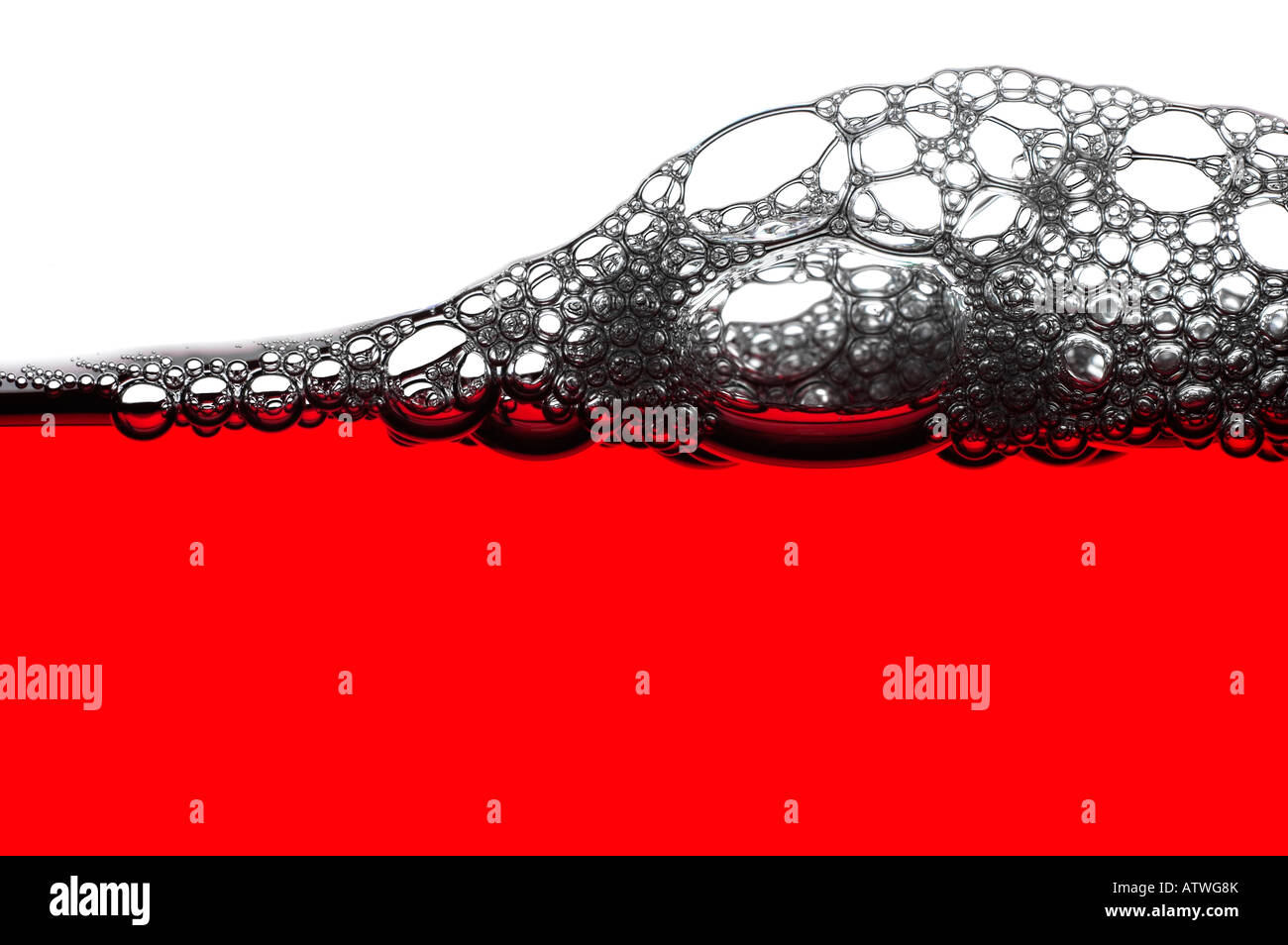 Bubbles on Red water Stock Photo - Alamy