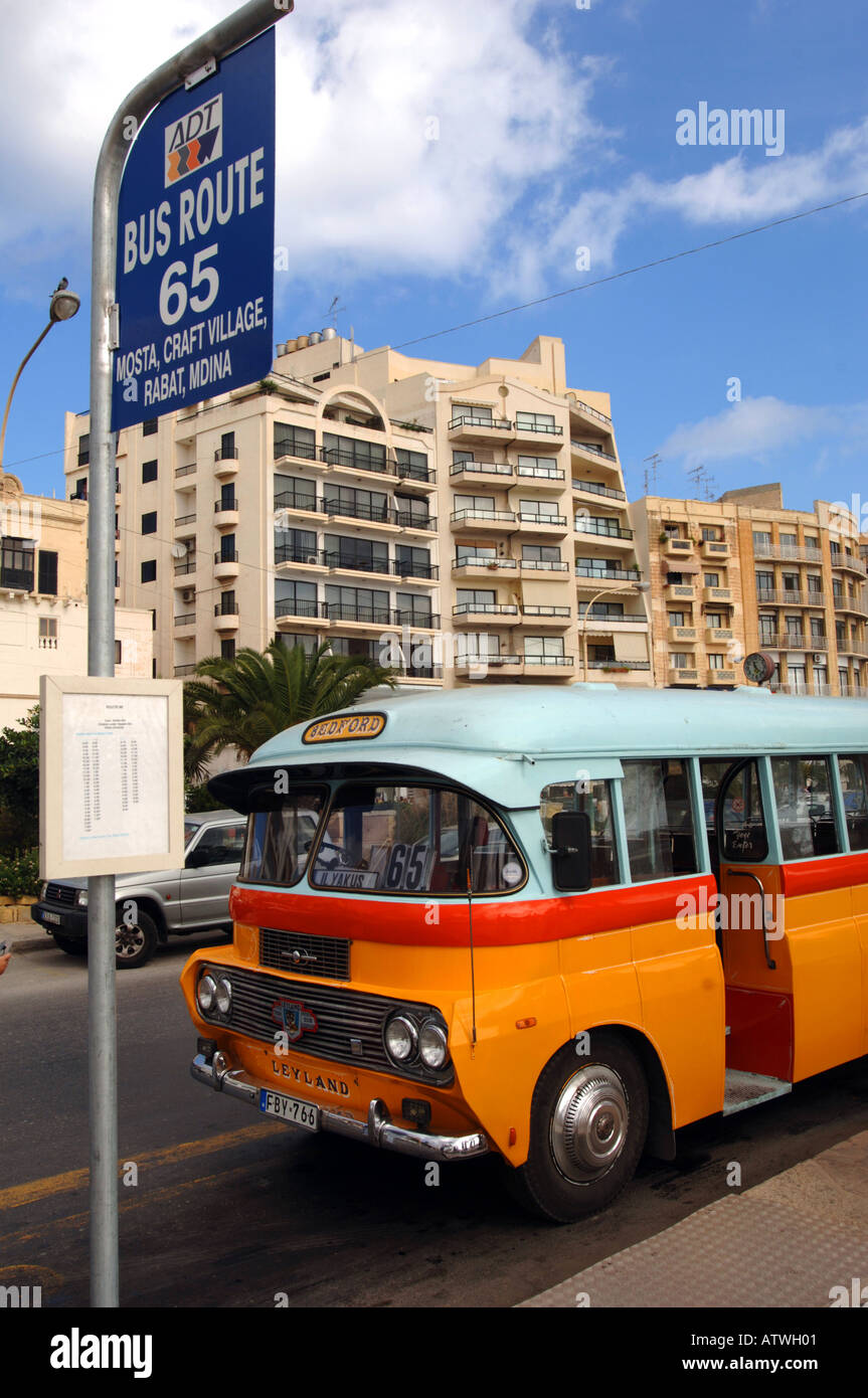 The old style buses that are the main transport The Island of Malta ...