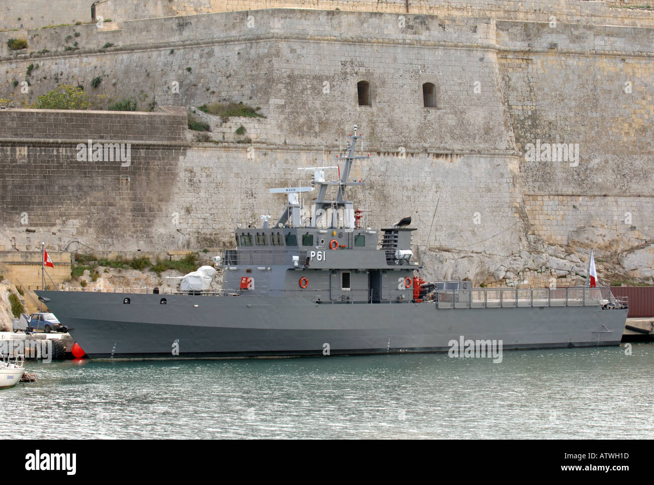 Maltese Navy patrol ship The Island of Malta Stock Photo - Alamy
