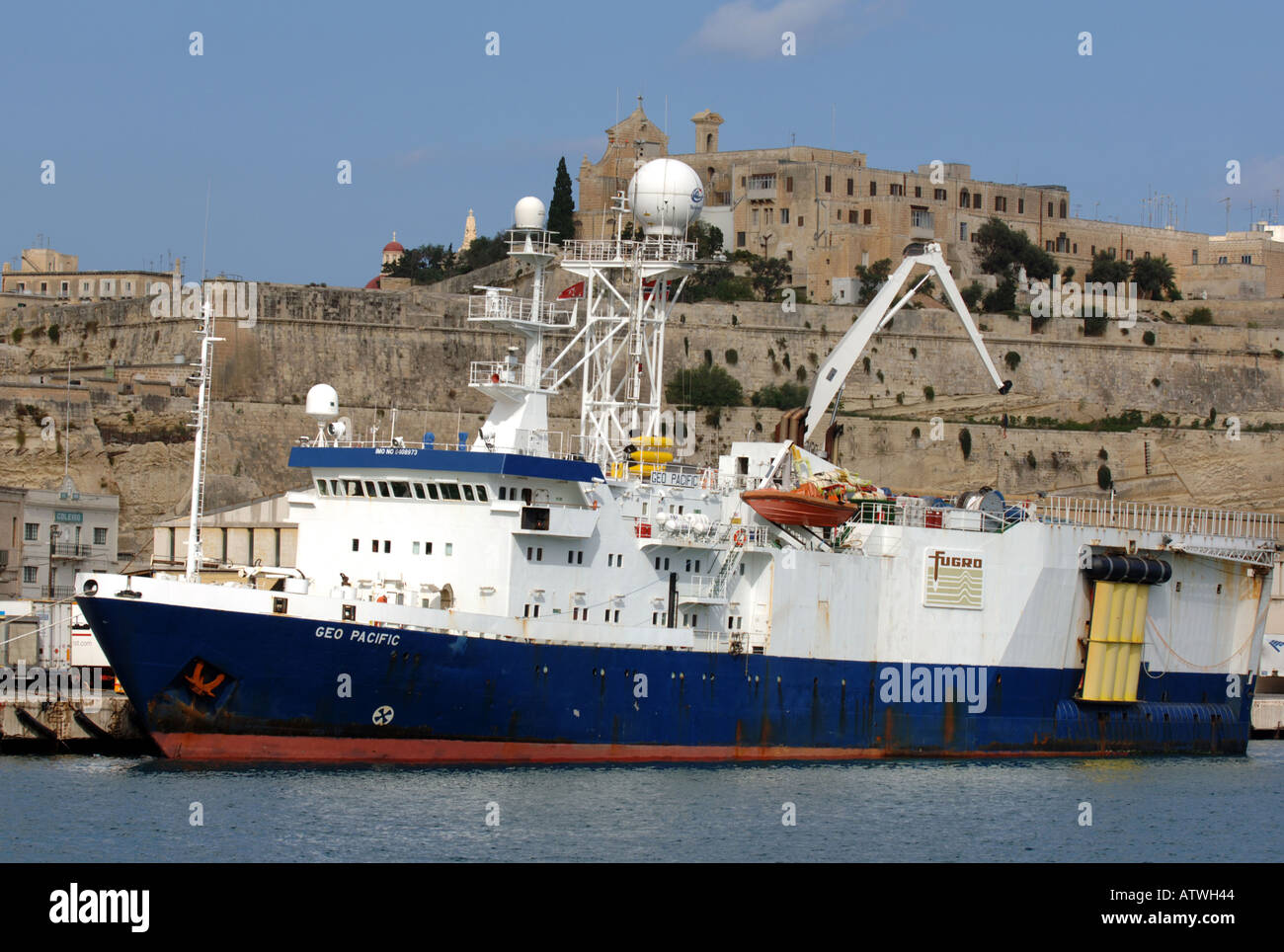 Geo Pacific survey ship Grand Harbour Valletta The Island of Malta ...