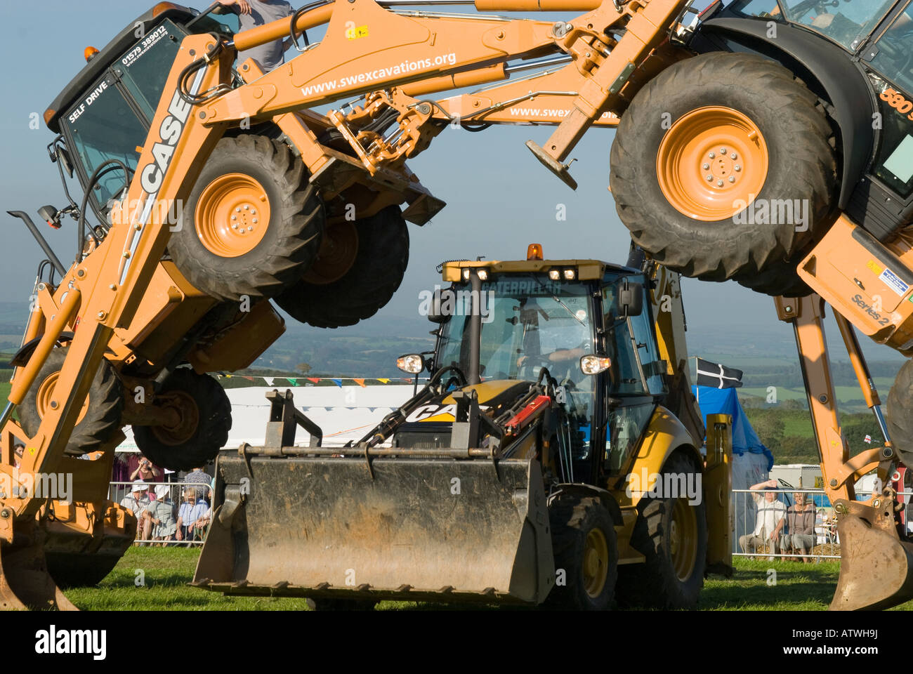 'Digger Dancing' at Lanlivery Summer Fayre, Cornwall. 2007 Stock Photo ...