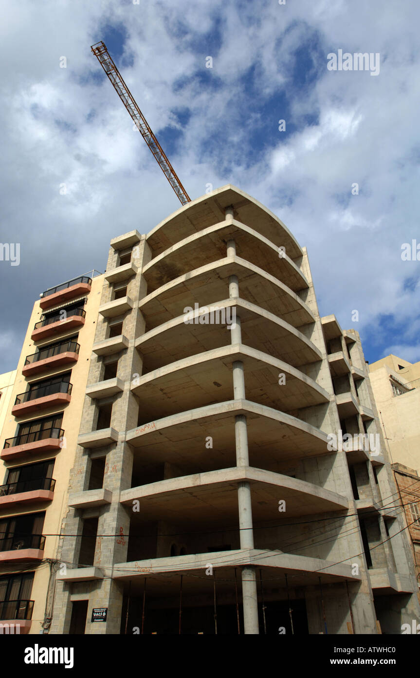 Construction work underway The Island of Malta Stock Photo - Alamy
