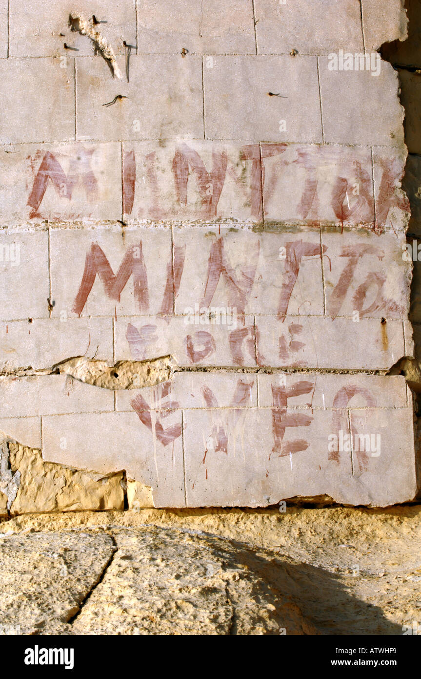 Dom Mintoff grafitti The Island of Malta Stock Photo - Alamy