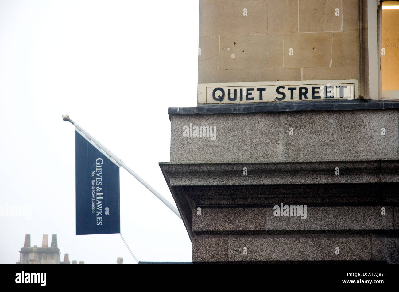 Quiet Street, Bath, England UK Stock Photo - Alamy