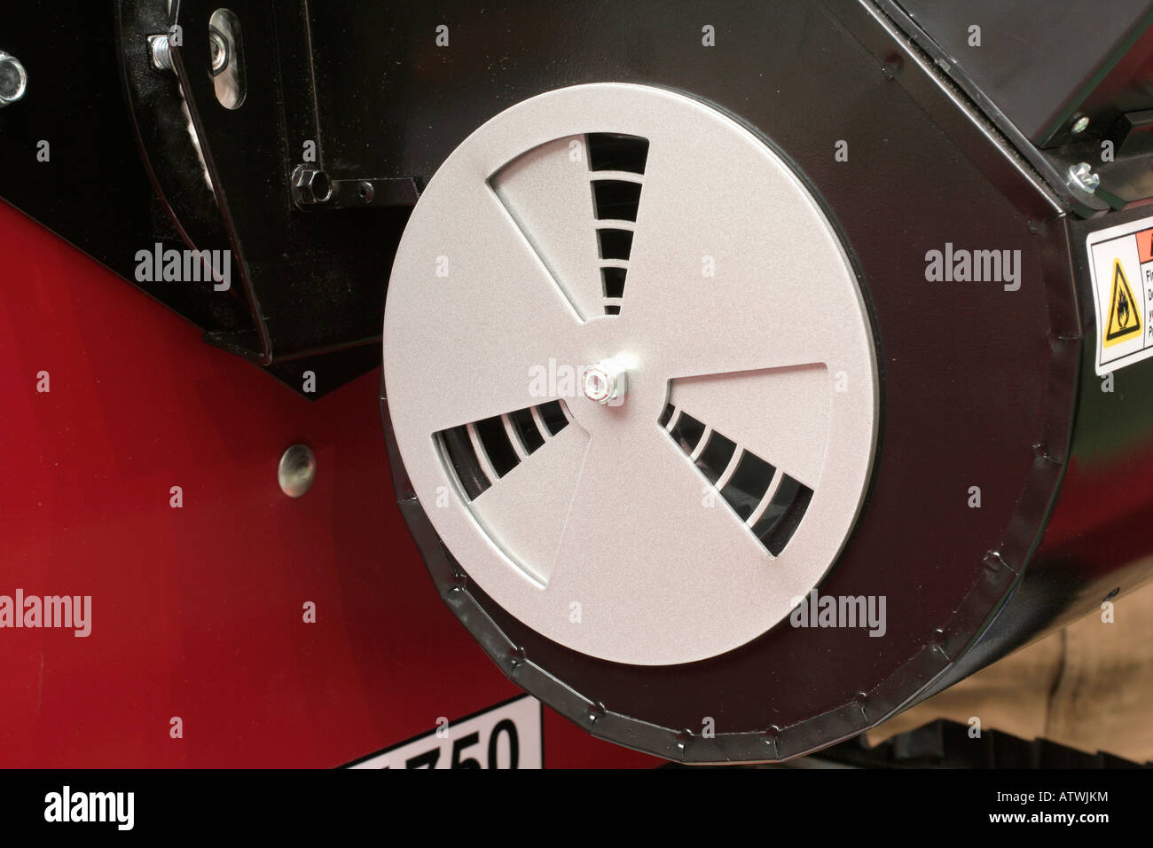 Waste oil furnace combustion air inlet control Stock Photo - Alamy