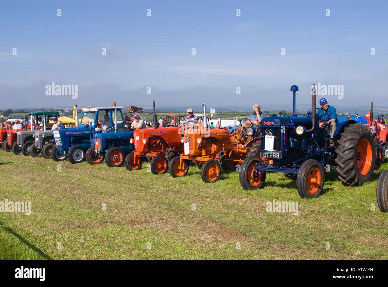 Vintage Tractors at Lanlivery Summer Fayre, Cornwall. 2007 Stock Photo ...