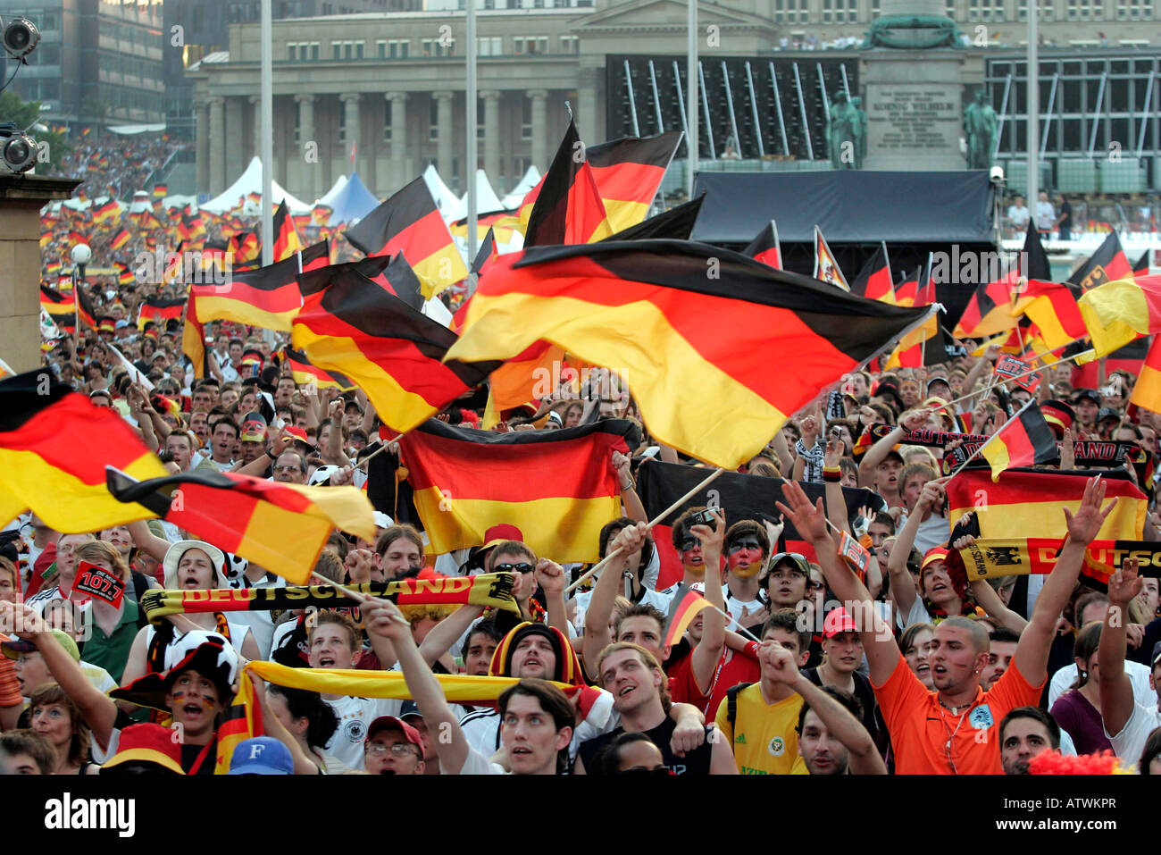 german soccer fans celebrating the world cup 2006 Stock Photo - Alamy