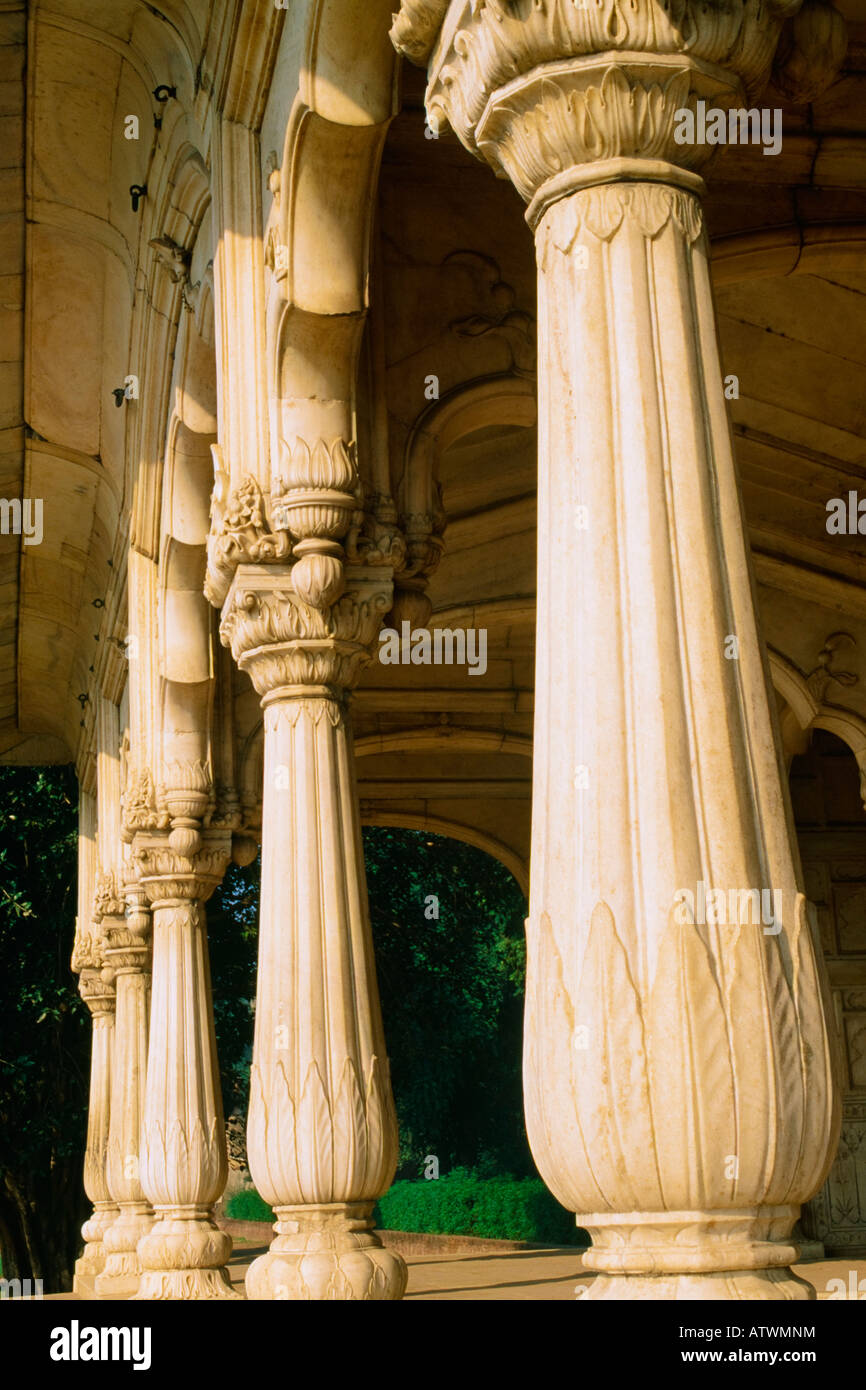 Columns in the Red Fort, Delhi, India Stock Photo - Alamy