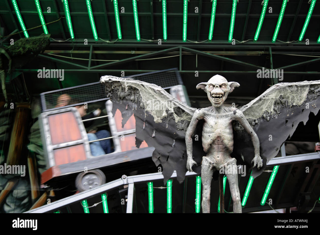 Riding the Ghost Train at St Giles Fair Oxford Stock Photo - Alamy