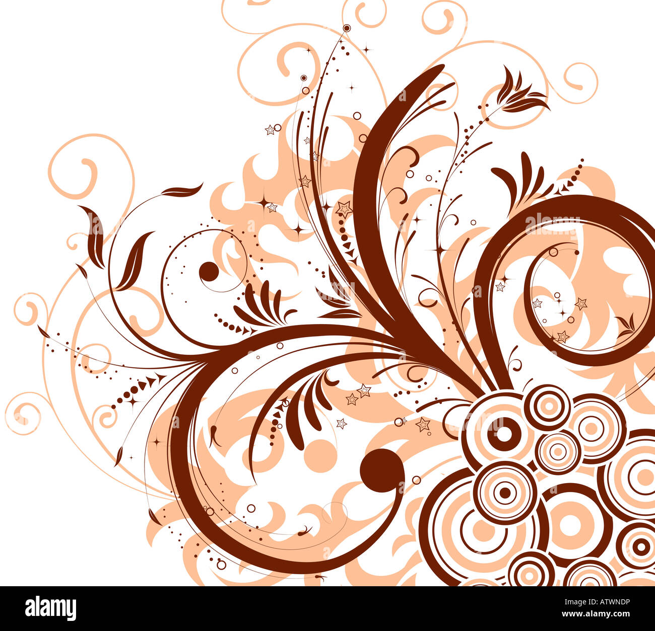 Flower background with circle Stock Photo - Alamy